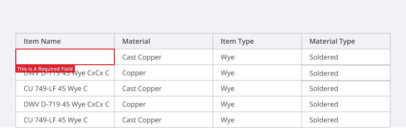 Tables | Trimble Modus Design System
